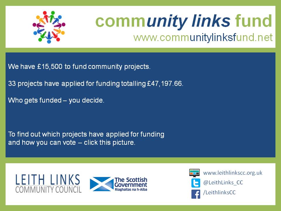 Community Links Fund | Applicants & voting details – Leith Links ...