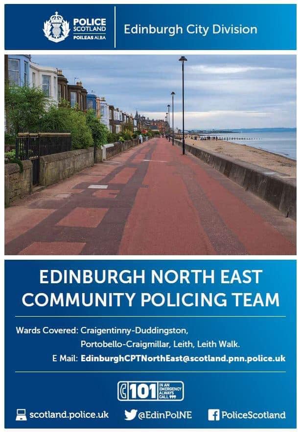 police poster – Leith Links Community Council