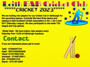 Anyone for cricket?? – Leith Links Community Council