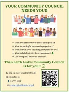 Your Community Council needs YOU! – Leith Links Community Council