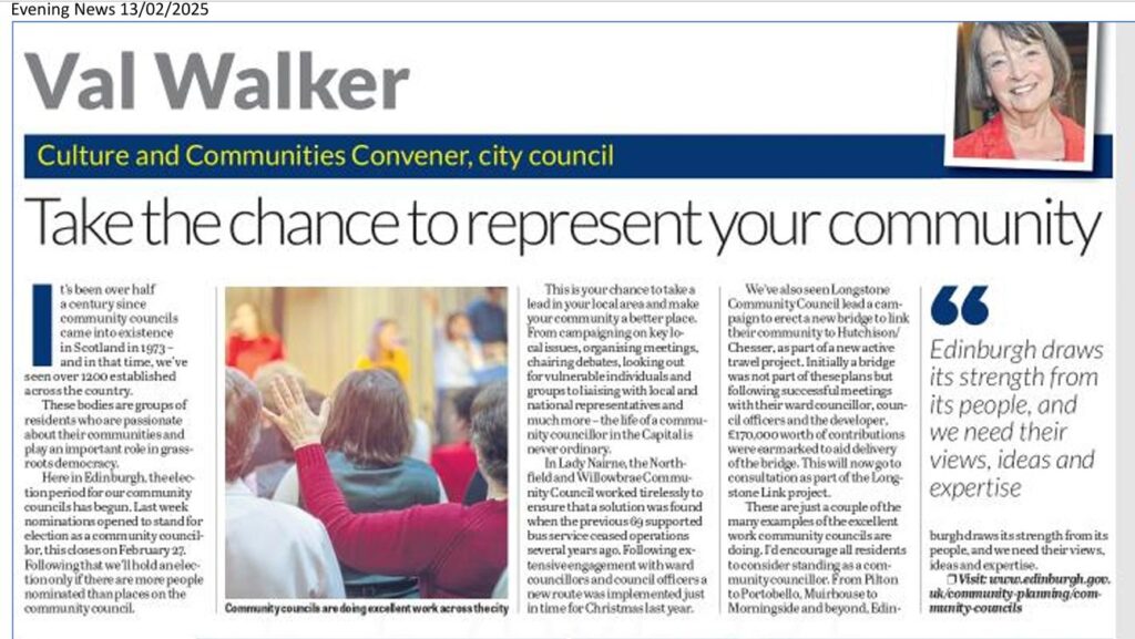 Stand up for your Community? – Leith Links Community Council